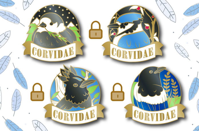 Corvidae Enamel Pins | Indiegogo