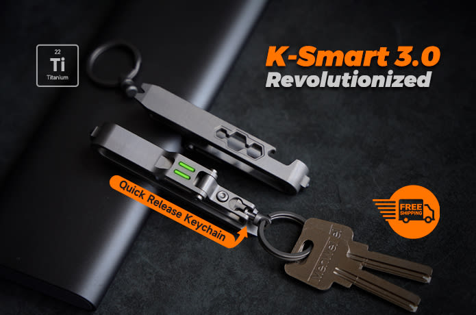 K-Smart3.0-12-in-1 Titanium Quick Release Keychain | Indiegogo