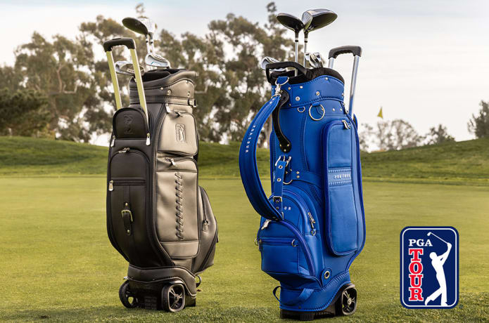 PGA TOUR golf bag: with Shark Wheels | Indiegogo
