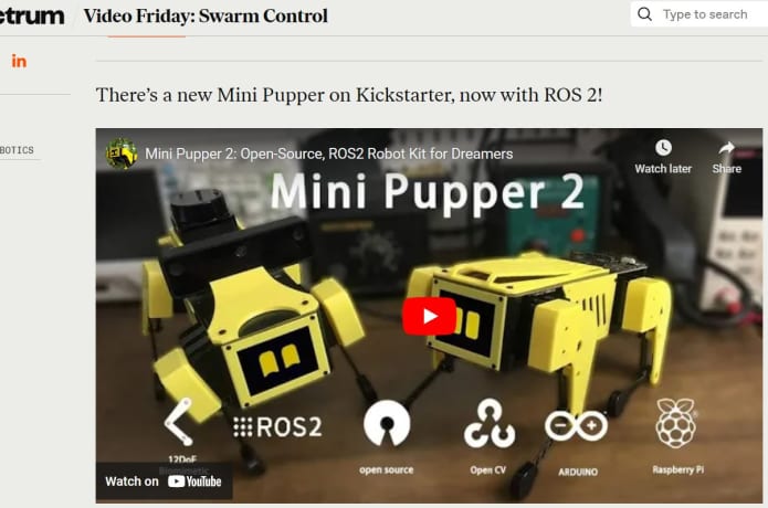 Mini Pupper 2: Open-Source, ROS2 Robot Kit | Indiegogo