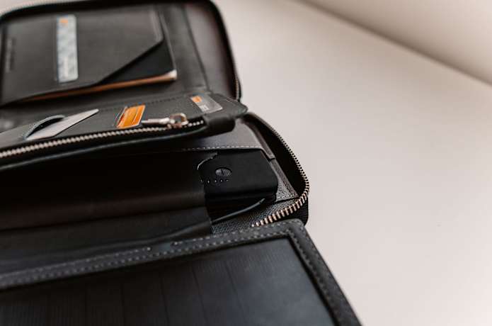 Travel Wallet with SOLAR PANELS and Power Bank | Indiegogo