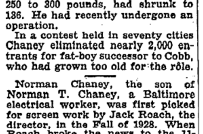 Norman 'Chubby' Chaney Of The Little Rascals Needs A Headstone! | Indiegogo