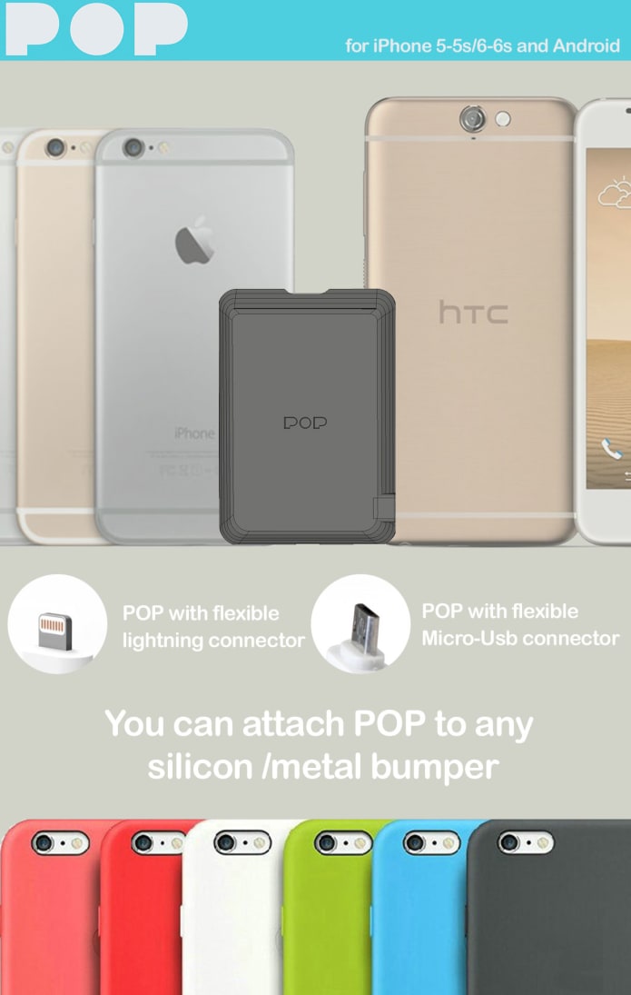 POP Limitless battery extension for iPhone&Android | Indiegogo